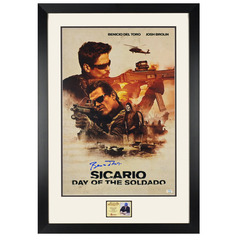 Benicio Del Toro Autographed 2015 Sicario Day of the Soldado 16x24 Pos – Celebrity Authentics