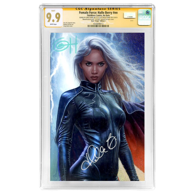 Halle Berry, Greg Horn Autographed Female Force: Storm #nn Virgin Vari ...