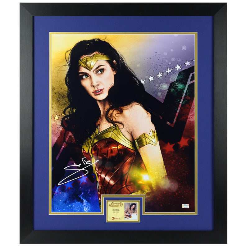 Gal Gadot Autographed Corbyn Kern Wonder Woman Illustrated 16x20 Photo ...