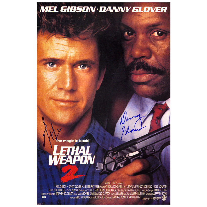 Mel Gibson and Danny Glover Autographed 1989 Lethal Weapon 2 Original ...
