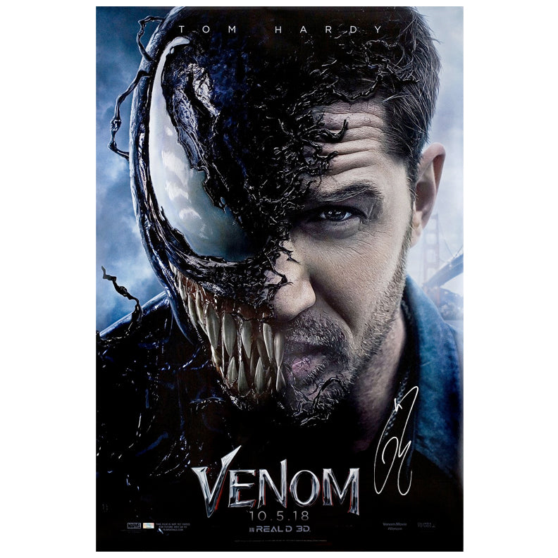 Tom Hardy Autographed 2018 Venom Original 27x40 Double-Sided Movie Pos ...