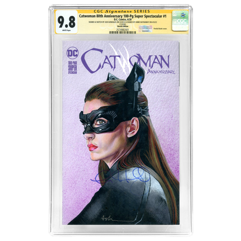 Anne Hathaway Autographed 2020 Catwoman 80th Anniversary 100-Pg Super ...