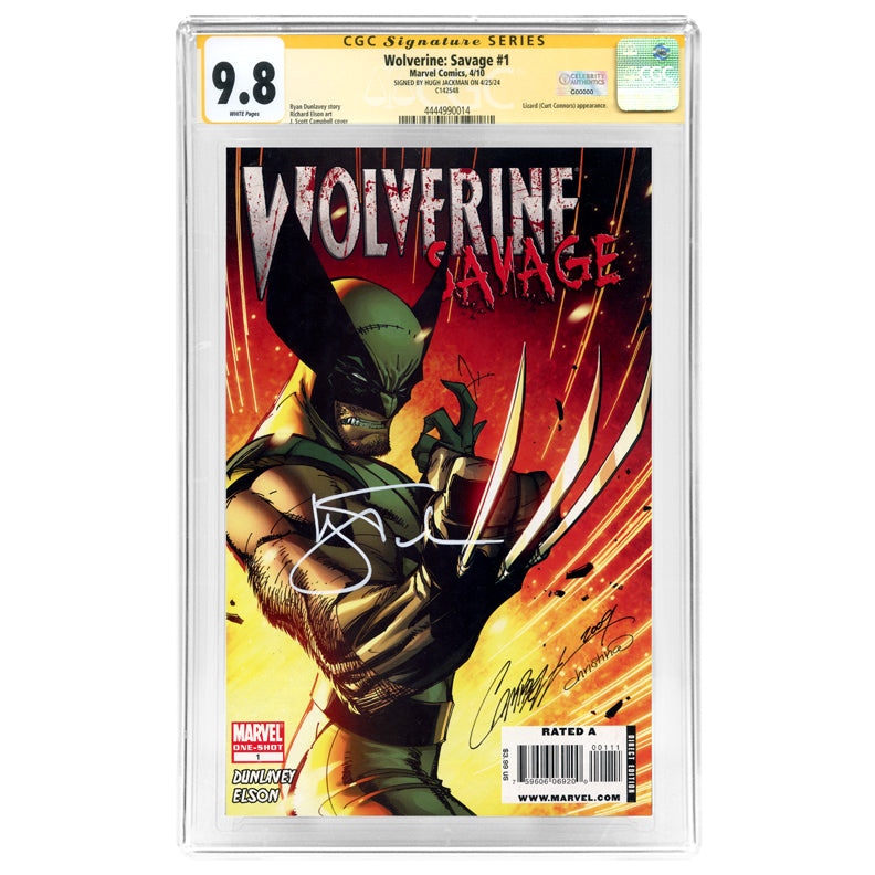 Hugh Jackman Autographed 2010 Wolverine Savage #1 J. Scott Campbell Co ...