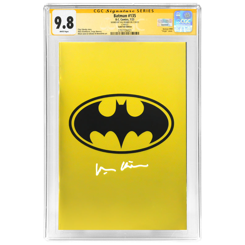 Val Kilmer Autographed 2023 Batman #135 Gold Foil Variant CGC SS 9.8 ...