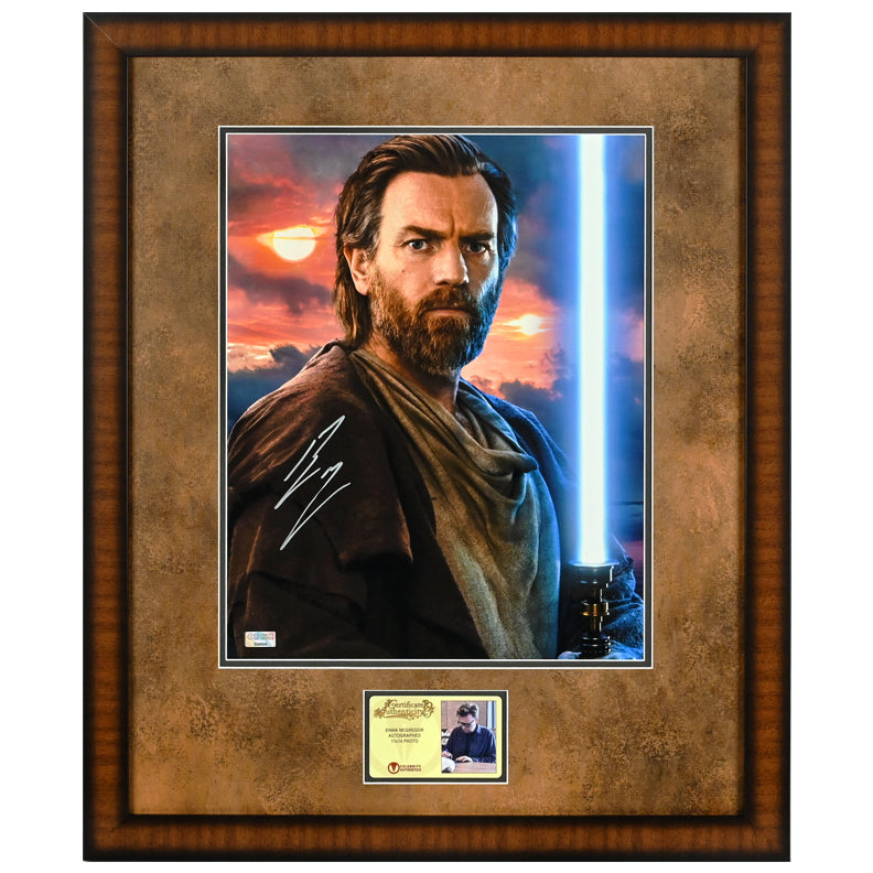 Ewan McGregor Autographed Star Wars Obi Wan Kenobi Jedi Lightsaber 11x ...