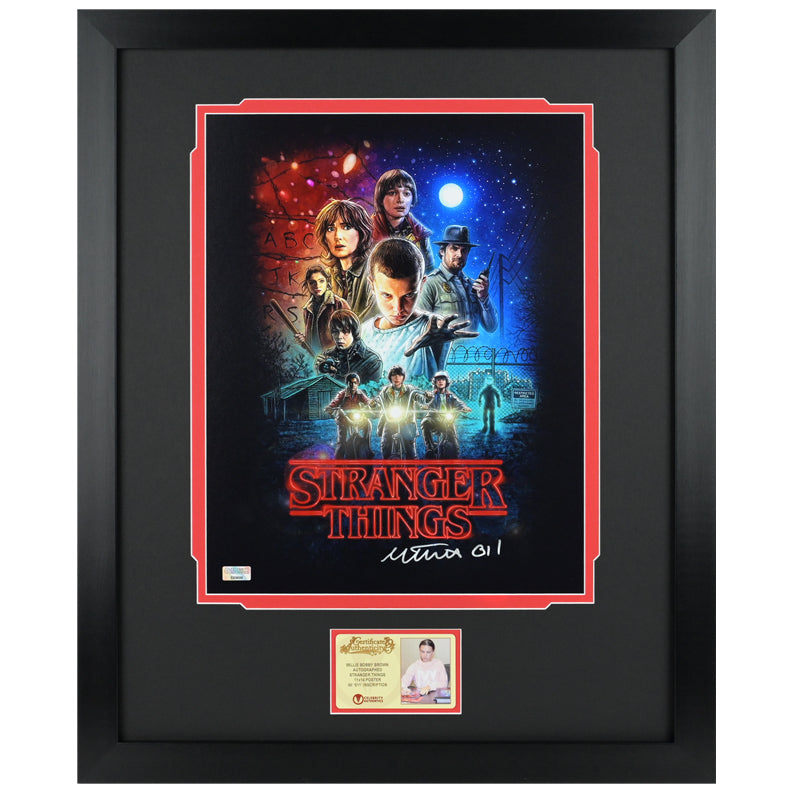 Millie Bobby Brown Autographed Stranger Things Season One 11x14 Framed ...