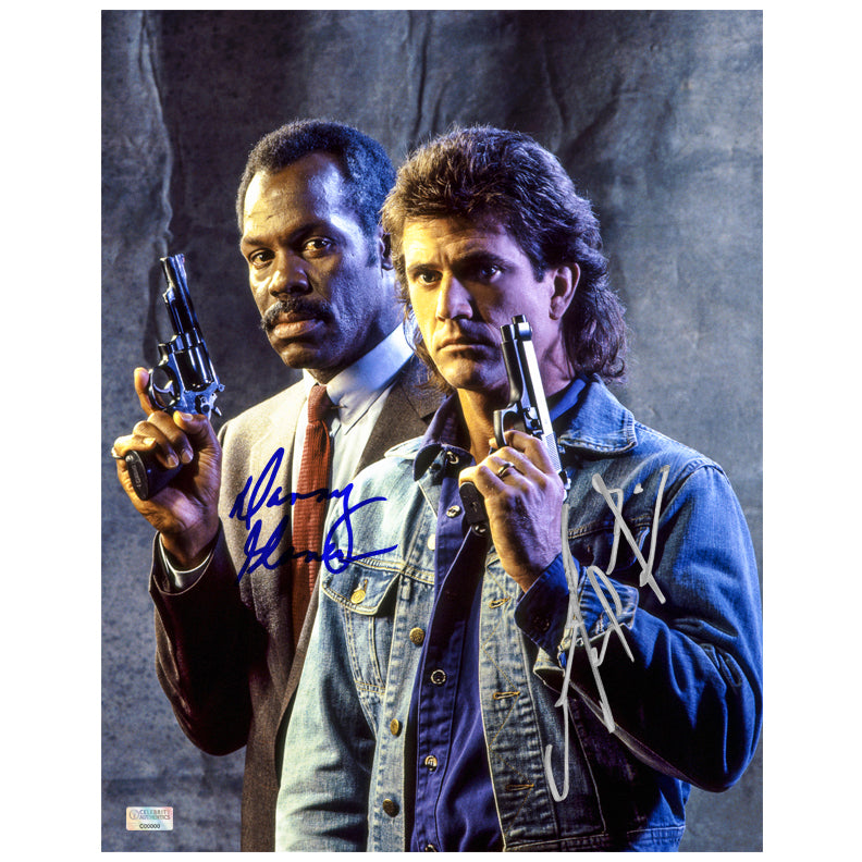 Mel Gibson and Danny Glover Autographed 1987 Lethal Weapon Riggs and M ...