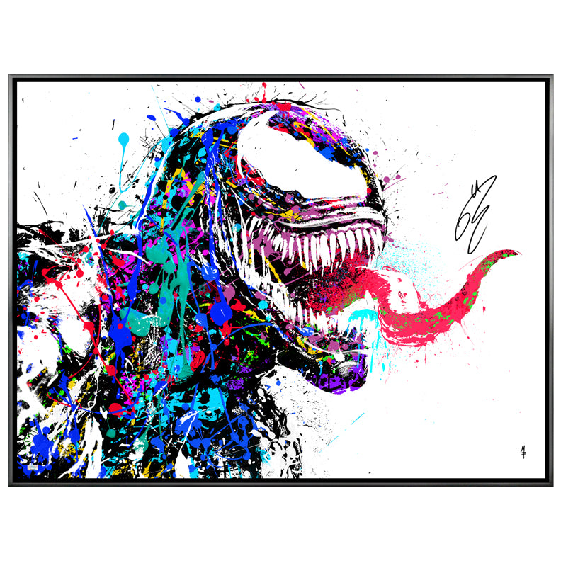 Tom Hardy Autographed Michael Ferrari Venom 43"×33" Framed Canvas Gicl ...