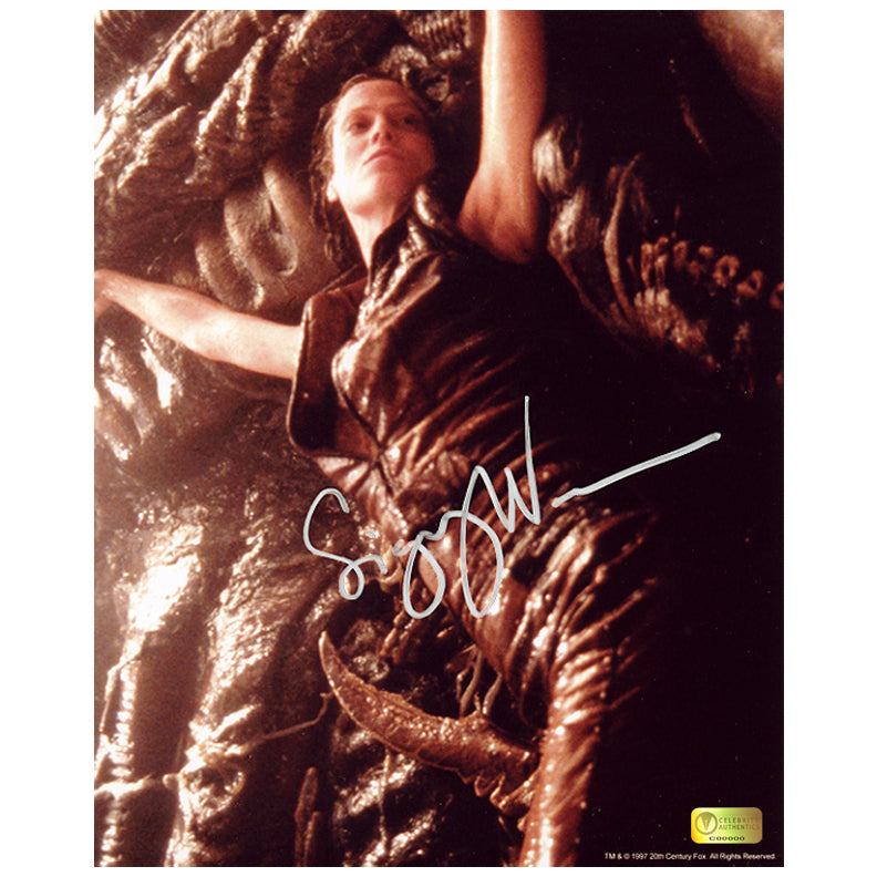 Sigourney Weaver Autographed Alien Resurrection Lair 8x10 Photo – Celebrity Authentics